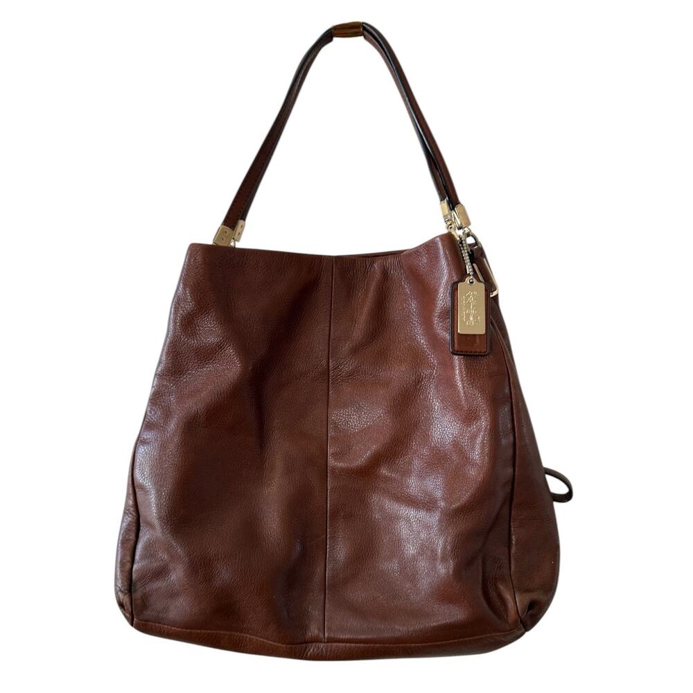 Coach Madison Phoebe Slouchy Leather Shoulder Bag Bro… - Gem